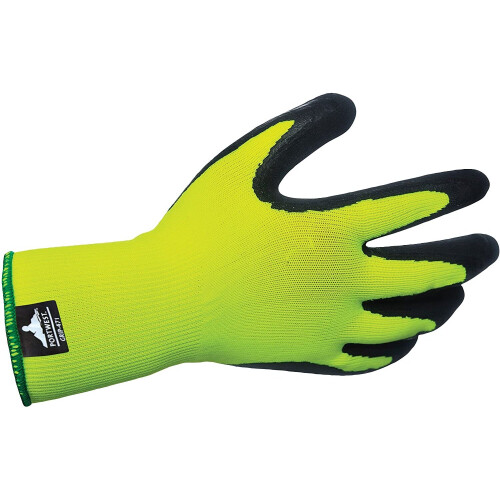 Portwest Hi-Vis Grip Work Gloves Long Cuff Safety Workwear A340 on OnBuy