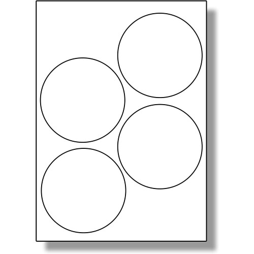 4 Per Sheet, 25 Sheets (100 ROUND Labels). Label PlanetÂ Round Paper ...