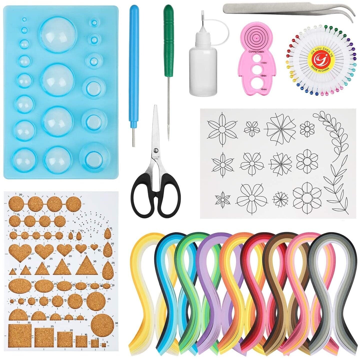 Hyber&Cara Paper Quilling Tools Set 19 Pcs Quilling Kit for DIY Paper ...