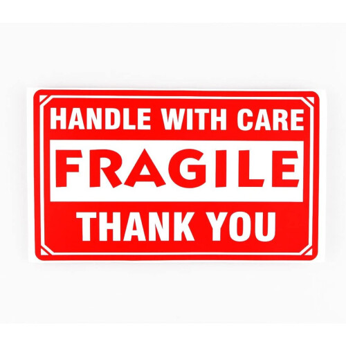 50 3x5" Fragile Handle with Care Sticker Personalized Packaging Labels ...