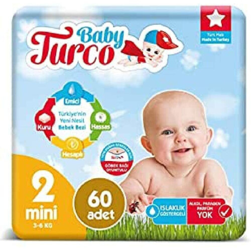 Baby Turco BBTR100001 Baby Diapers, Ultra Comfort and Protection, Mini ...