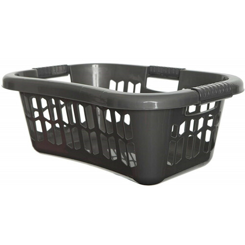 Large Silver Stackable Strong Ergonomic Hip Laundry Washing Basket ...