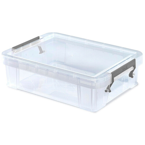 Small Craft Storage Boxes Clear Stackable With Clip Lid Storage ...