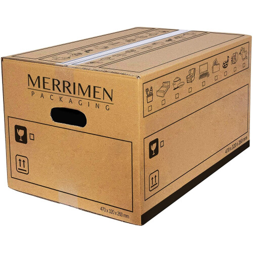 10pk MERRIMEN Heavy Duty Double Wall Cardboard Moving and Storage Boxes ...
