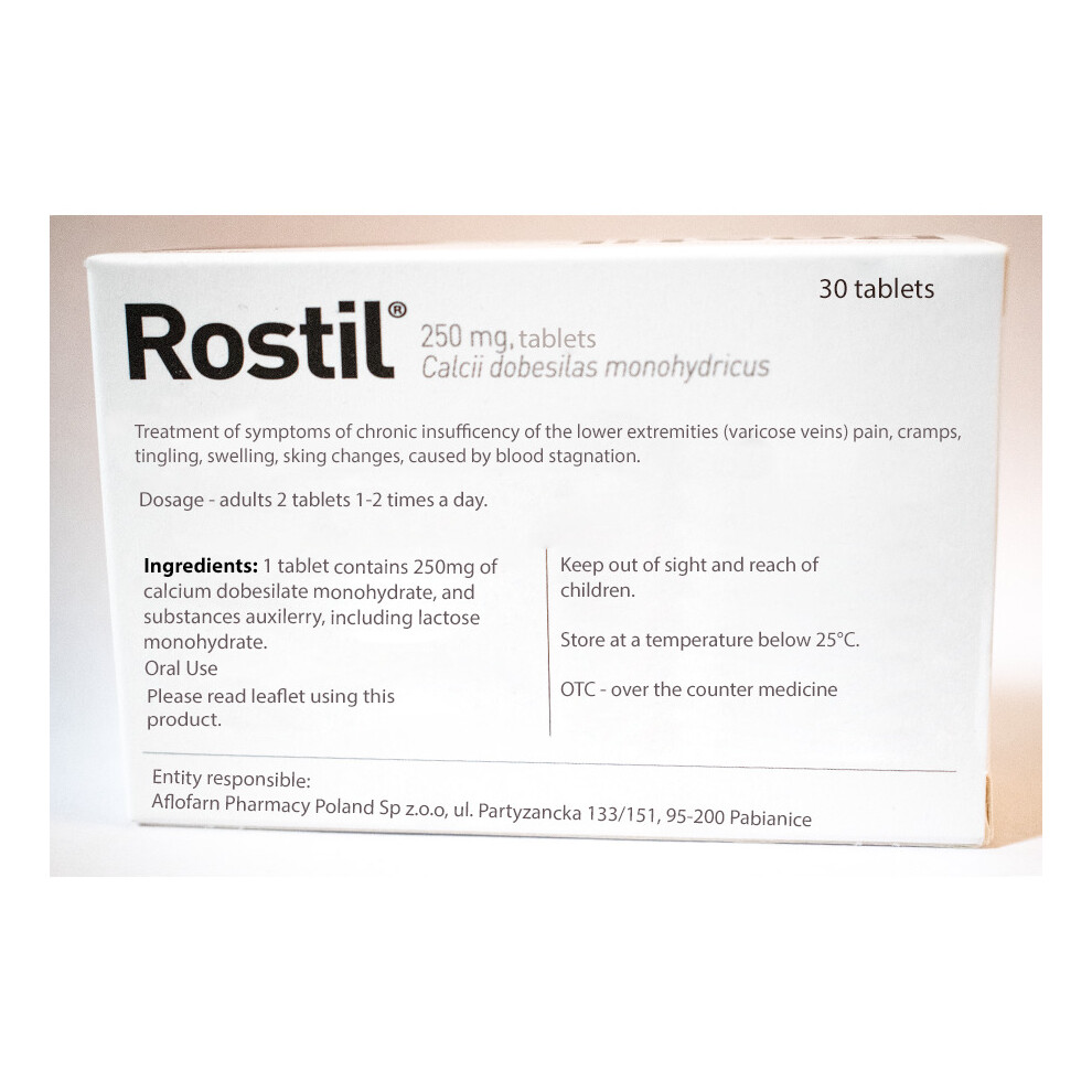 ROSTIL 30 Tablets, Chronic Venous Insufficiency Legs Swellings, Zylaki ...