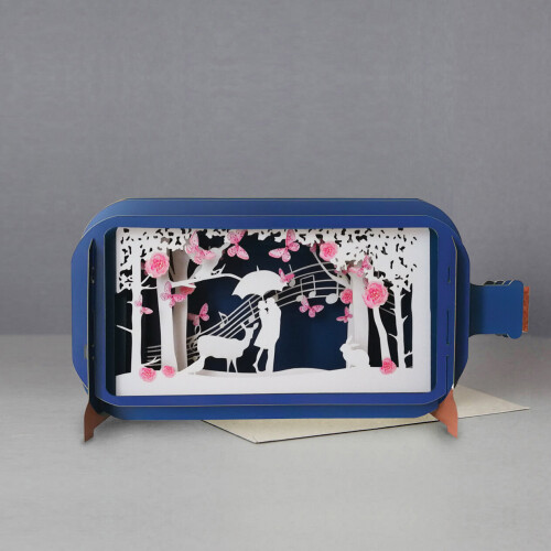 Message In A Bottle Love Umbrella Pop Up Birthday Greeting Card By ...