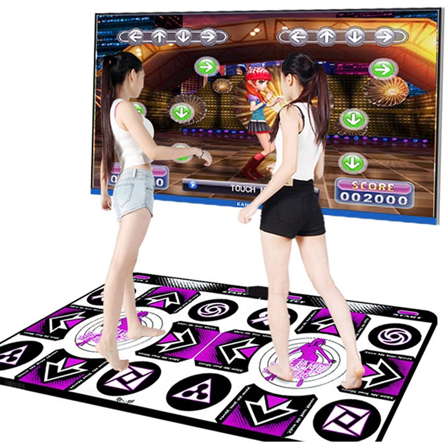 Dance Mat for Kids Adults, Double User Wireless Dancer Step Pads Non ...