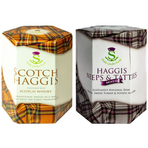 2 Pack Scottish Scotch Whisky Haggis and Neeps & Tatties Haggis Mix in ...