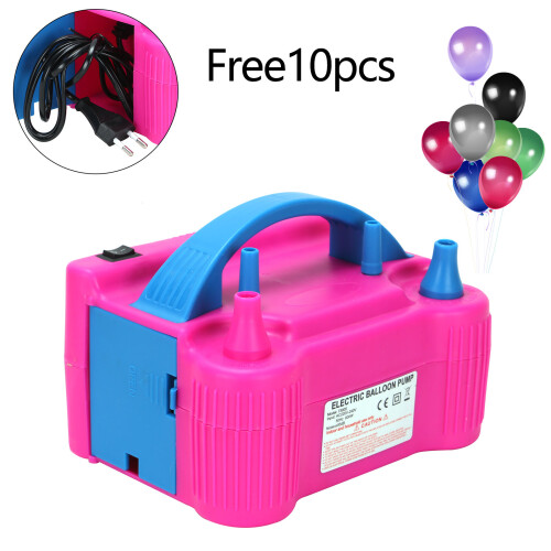 600W Portable Electric Pump Party Balloon Inflator Air Blower Dual ...