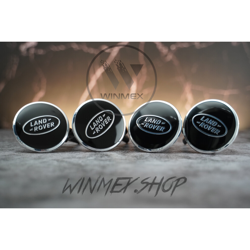 Set of 4 fully Black Land Rover alloy wheel caps 63mm on OnBuy