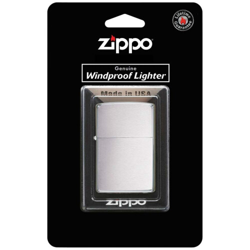 Zippo Model 200 Windproof Lighter - Brushed Chrome on OnBuy