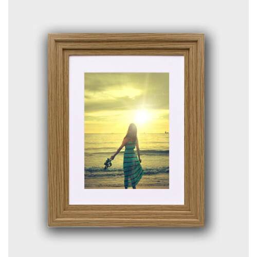 (14x11" For 12x8" , Oak) Photo Picture Frame Step Style Frame With ...