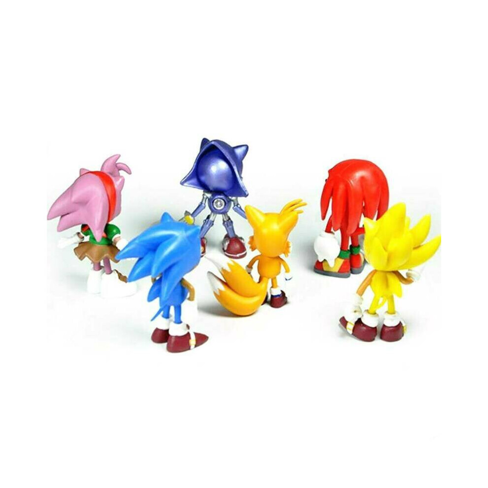 6Pcs Sonic the Hedgehog PVC Action Game Figure Model Toy Collectible ...