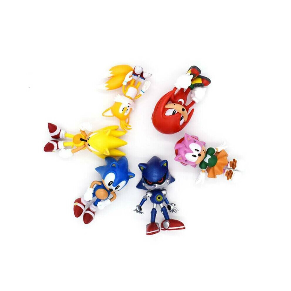 6Pcs Sonic the Hedgehog PVC Action Game Figure Model Toy Collectible ...