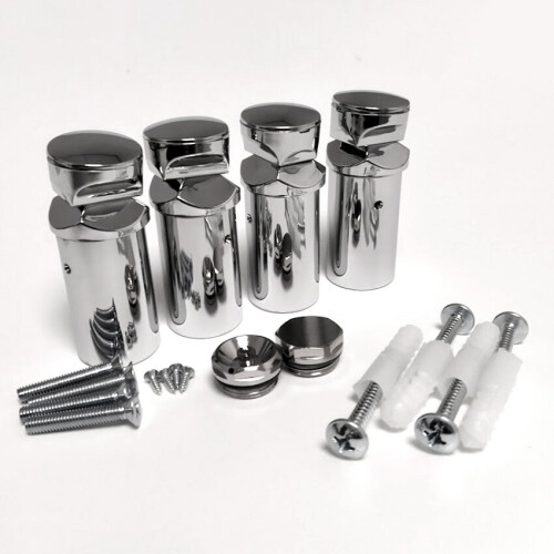 Set of 4 Chrome Brackets For Towel Rail Radiators on OnBuy