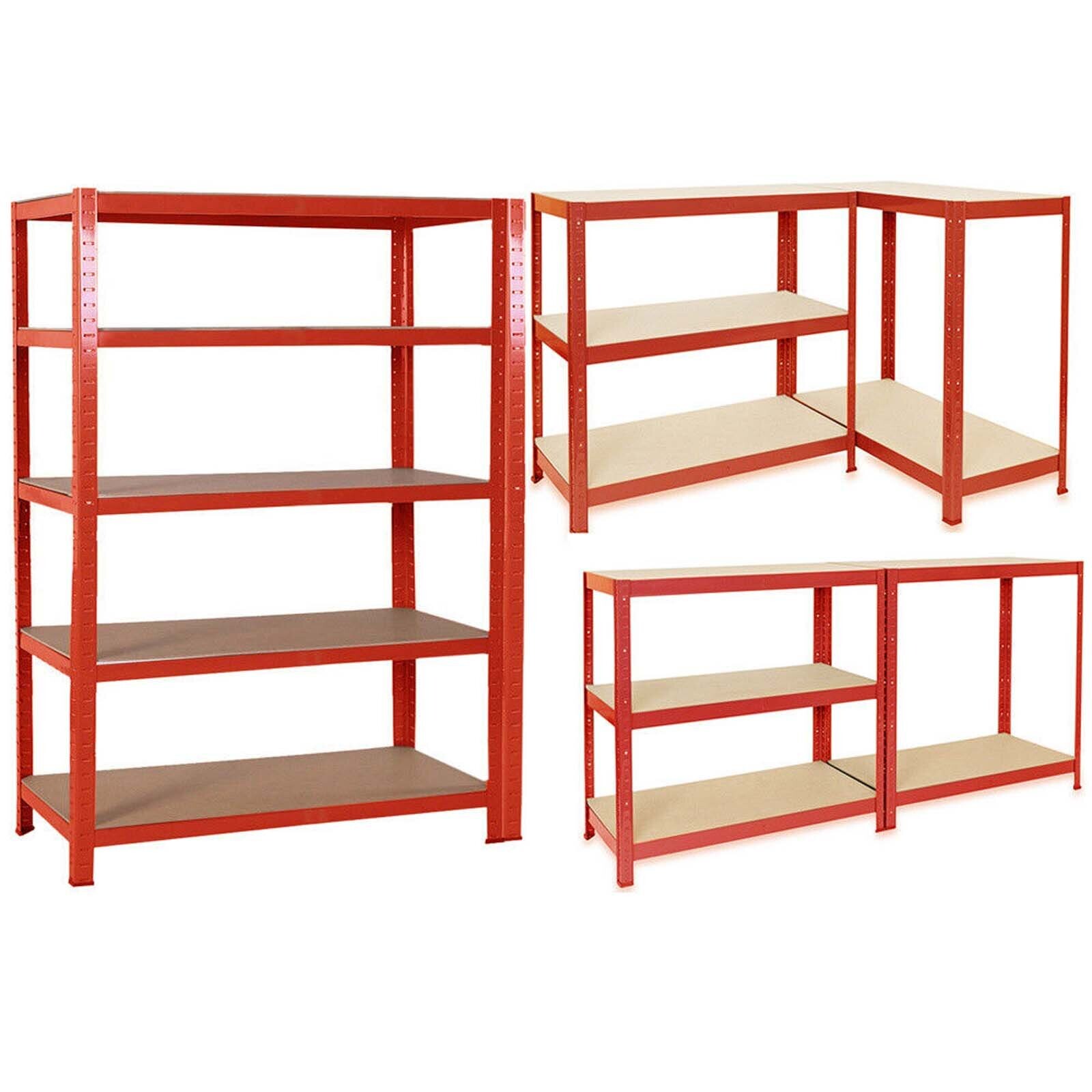 Garage Racking 5 Tier Shelving Unit Boltless Heavy Duty Metal Shelf ...