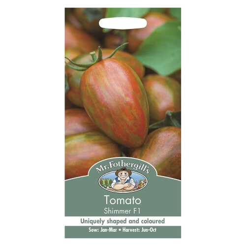 Mr Fothergills Vegetable Seeds Tomato Shimmer F1 Small Almond-Shaped ...