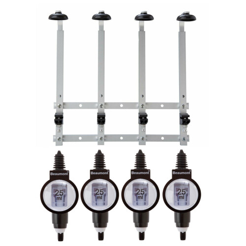 Beaumont 4 x 25ml Metrix SL Bar Optic Spirit Measure & 70cl/1L Wall ...