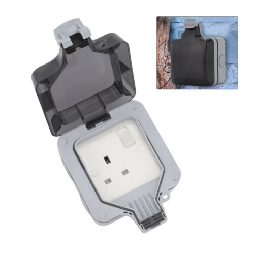 Waterproof 13A 1 Gang Switched Single Socket IP66 Weather Storm Proof ...