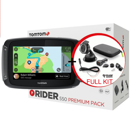TomTom Rider 550 Premium Motorcycle GPS SATNAV - *Lifetime World Maps ...