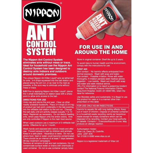 Nippon Ant Control System: 2 Refillable Traps + 25g Ant Killer Liquid ...
