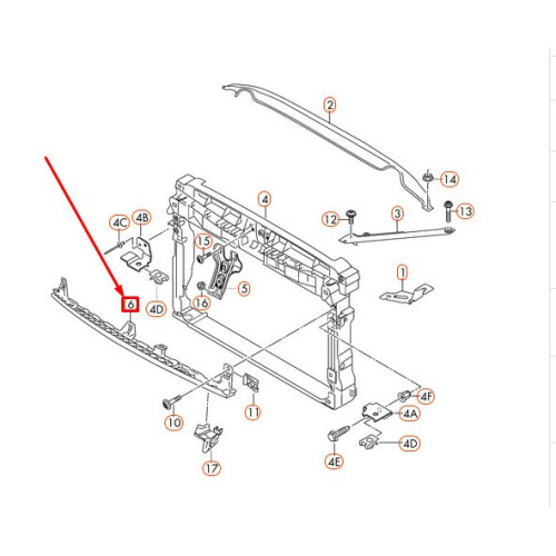 GOLF MK7 Front Bumper Support Bracket 5G0805705G NEW GENUINE on OnBuy