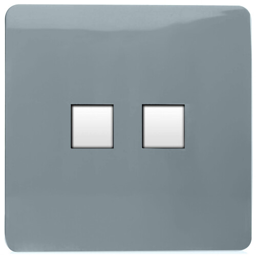 Trendi Artistic Modern Glossy 2 Gang Tactile RJ45 Cat 5e&Cat 6 PC ...