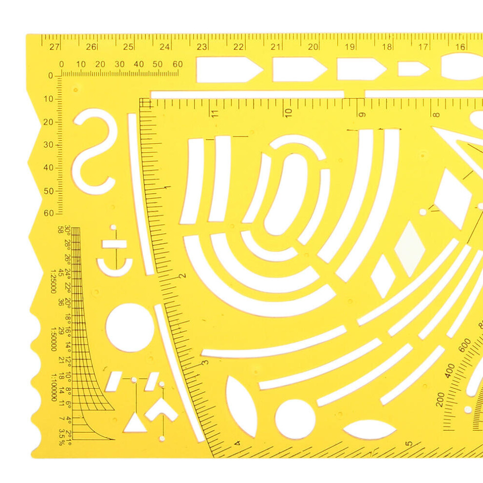 2 Pcs Military Map Marking Drawing Template KT Soft Plastifc Ruler ...