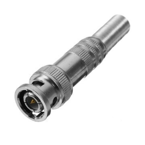 BNC Male Connector for Coaxial Cable Brass End Crimp Cable CCTV Camera ...