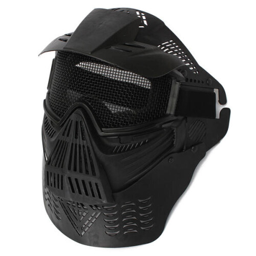 Biker Full Mask Paintball Tactical CS Airsoft Face Protection Guard on ...