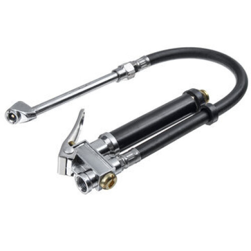 Dual Head Tire Inflator Air Chuck with Pressure Gauge Ruler For Car ...