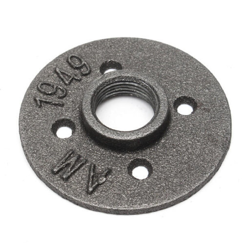 10pcs 3/4 Inch Black Flange DN20 Four Holes Flange Iron Pipe Floor ...