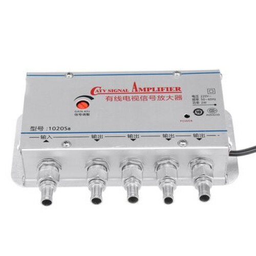 1 in 4 out TV VCR Signal Booster Cable Antenna Broadband AMP Amplifier ...
