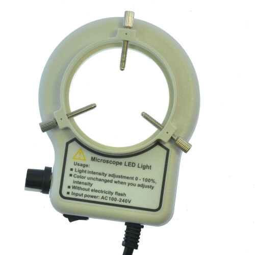 20 LED Adjustable Ring Light Trinocular Stereo Microscopes illuminator ...