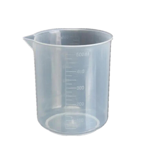 10 Pcs 500ml Graduated Clear Plastic Beaker Volumetric Container For ...