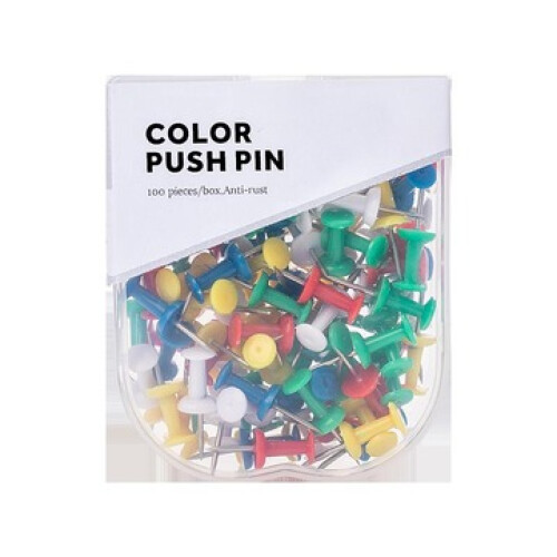 Colored Push Pins Binder Clips Metal Thumb Tacks Map Drawing Push Pins ...