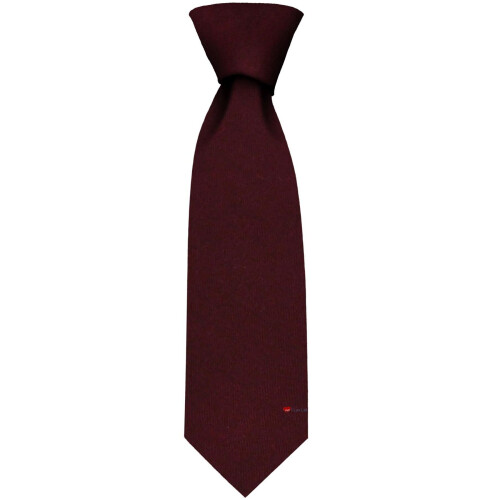 Mens Tie Maroon Plain Colour Pure Wool Necktie on OnBuy