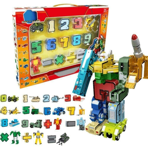 Alphabet Numbers Transformers Robot Maths Educational Toys Building ...
