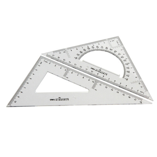 Plastic triangle rulers set large right-angle ruler transparent simple measuring tool drawing ...