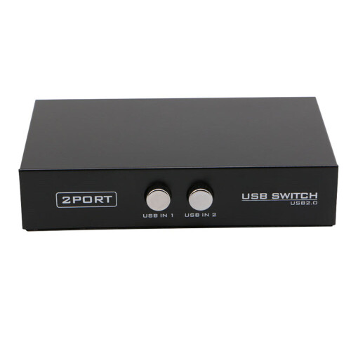 2 Ports USB2.0 Sharing Device Switch Switcher Adapter Box For PC ...