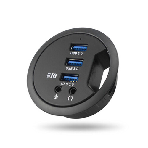 USB HUB Mount In Desk HUBs USB 3.0/2.0 HUB With Power Supply Adapter ...
