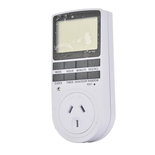 KWE-TM02 Electronic Digital Timer Switch Plug Kitchen Timer Outlet 230V 50HZ 7 Day 12/24 Hour ...