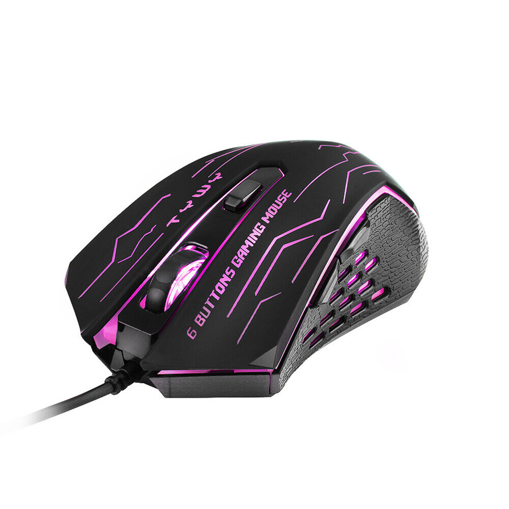 G820 Wired Gaming Mouse 6 Button Backlight Color LED Computer Mice ...