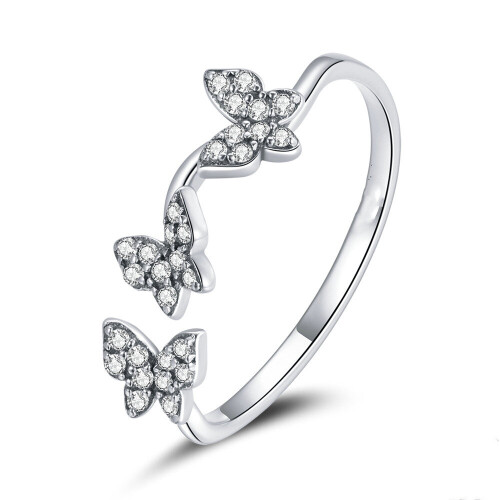 Silver plating Stackable Simple Finger Ring for Women Wedding Fine ...