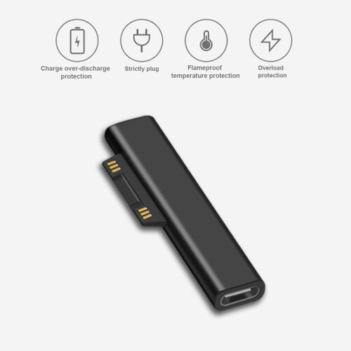 Portable Surface Connect to USB Type C Adapter For Surface Pro 7 6 5th ...