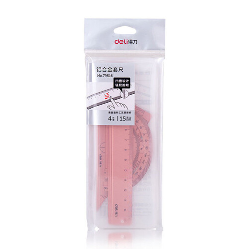 4 pieces / set of metal ruler aluminum set ruler pink blue silver ruler ...