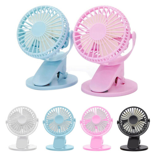 USB Rechargeable Clip Table Fan Mini Portable Clamp Fan Office Home Air ...