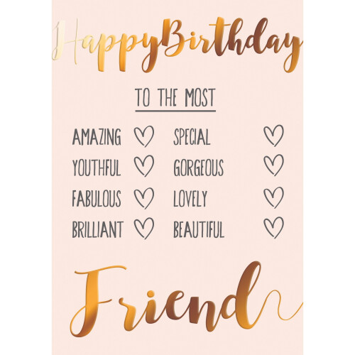 To The Most Friend Happy Birthday Greeting Card Second Nature Yours