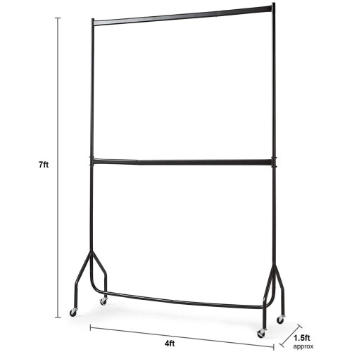Two Tier Heavy Duty Clothes Rail 4ft x 7ft on OnBuy