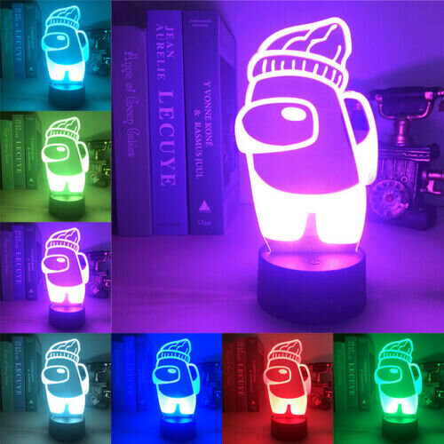 Among Us 3D LED Night Desktop Bedside Lights Colour Changing Touch ...